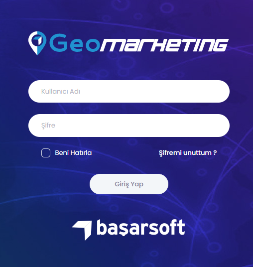 Giriş Ekranı | Geomarketing Uygulaması Kullanım Kılavuzu